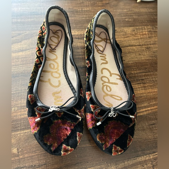 Sam Edelman | Shoes | Sam Edelman Felicia Floral Print Flats Ballet Flats Bow 7s Size 8 | Poshmark